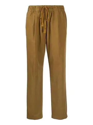 FORTE_FORTE Cotton Drawstring Trousers - Brown