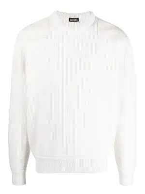 ZEGNA Ribbed Crew-Neck Sweatshirt