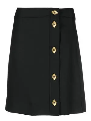 GANNI Button-up Mini Skirt - Black