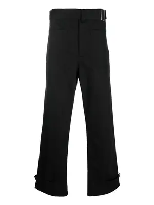 Alexander McQueen Buckled Four-pocket Trousers - Black