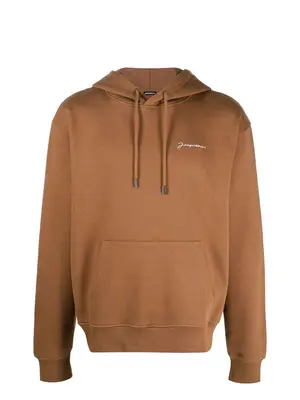 Jacquemus Le Sweatshirt Brodé Hoodie - Brown