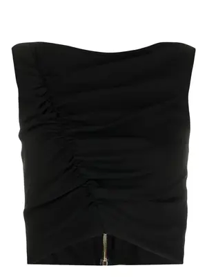 VERSACE Versace Gathered Sleeveless Top