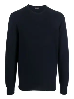 Zegna Crew-neck Cashmere Jumper - Blue