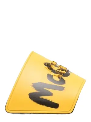 Alexander McQueen Graffiti-logo Slip-on Slides - Yellow