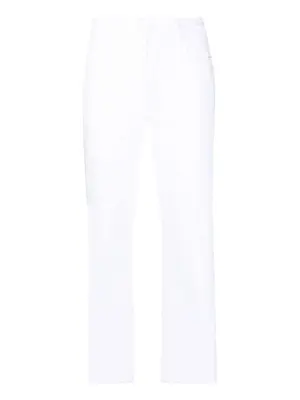 L'Agence Cropped Straight-leg Jeans - White