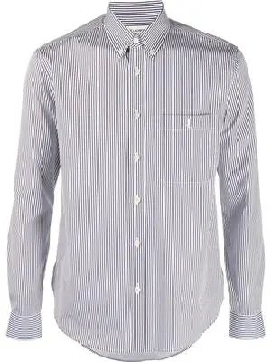 Saint Laurent Striped Button-down Shirt - Blue