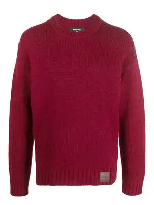 Dsquared2 Logo-patch Knitted Jumper - Red