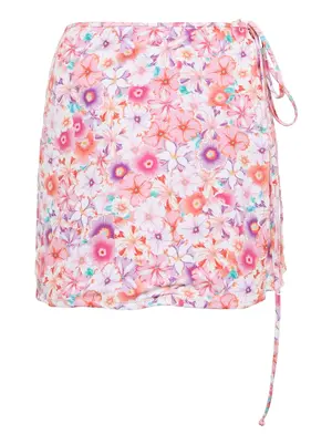 REINA OLGA Floral Miniskirt - Multicoloured