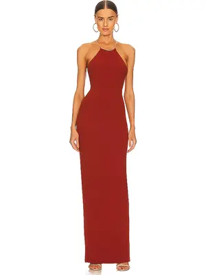 NOOKIE Lexi Chain Gown - Rust