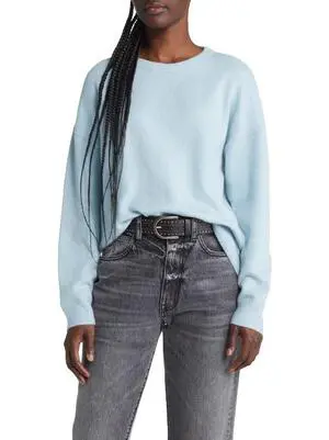 Treasure & Bond Organic Cotton Blend Crewneck Sweater - Blue Basalt
