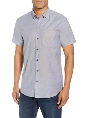 Cutter & Buck Tailor Regular Fit Oxford Sport Shirt - Charcoal