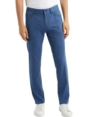 BOSS Delaware Slim Fit Five-pocket Pants - Blue