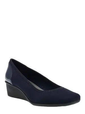 Anne Klein Wedge Pump - Navy Multi Fb
