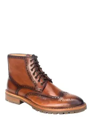 WARFIELD & GRAND Rockford Wingtip Boots - Tan