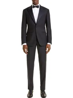 Thom Sweeney Peaked Lapel Dinner Jacket - Midnight Navy