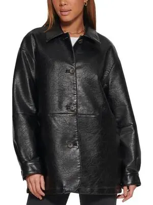 LEVI'S Levi's Oversized Faux Leather Relaxed Jacket Black