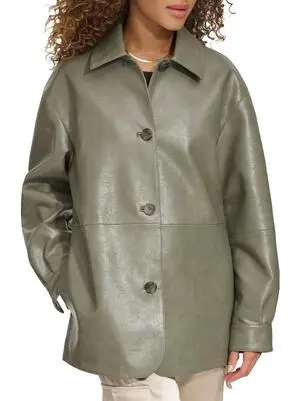 LEVI'S Levi's Oversized Faux Leather Relaxed Jacket Sage