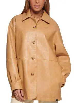LEVI'S Levi's Oversized Faux Leather Relaxed Jacket Tan