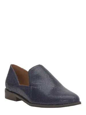 Lucky Brand Lucky Brand Ellopy Leather Flats Navy Blazer