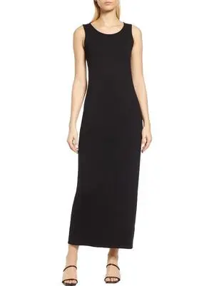 Ming Wang Sleeveless Jersey Midi Dress - Black
