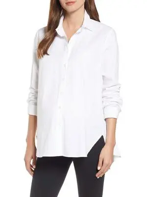 Hatch Classic Maternity Button-up Shirt - White