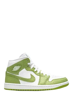 JORDAN Air 1 Mid Se Python Sneakers - Green