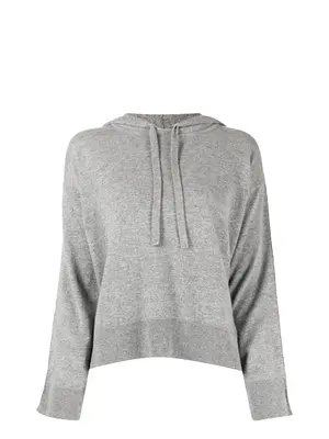N.peal Drawstring Hooded Jumper - Grey