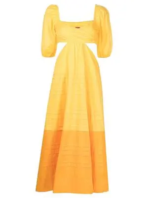 Staud Carina Midi Dress - Yellow