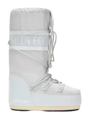 Moon Boot Lace-Up Logo Boots Grey