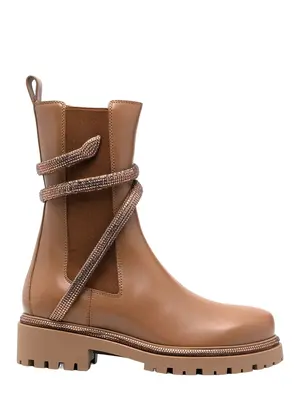 RENE CAOVILLA René Caovilla Cleo Crystal-Embellished Chelsea Boots