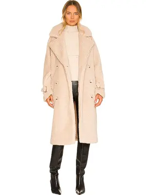 LAMARQUE Malani Faux Fur Coat - Beige