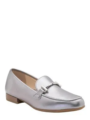ARA Ara Kelowna Loafer Silver Metallic Leather