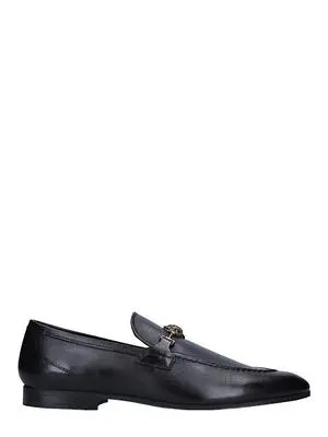 Kurt Geiger Ali Eagle Head Embellished Leather Loafers - Black