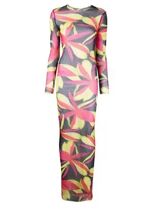 LOUISA BALLOU Graphic-print Dress - Pink