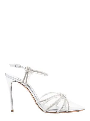 Casadei Knot-detail 120mm Sandals - Silver