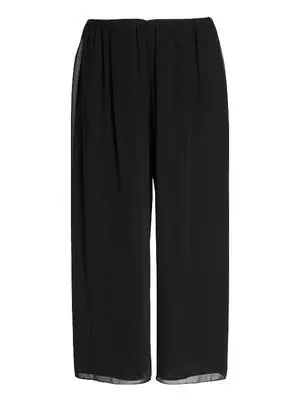 Alex Evenings Wide Leg Chiffon Pants - Black