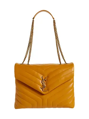 Saint Laurent Saint Laurent Medium Loulou Matelassé Shoulder Bag Cheddar