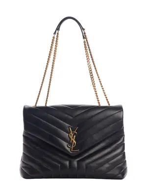 Saint Laurent Loulou Matelassé Leather Shoulder Bag Noir