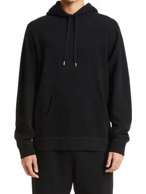 Sunspel Cotton French Terry Hoodie - Black