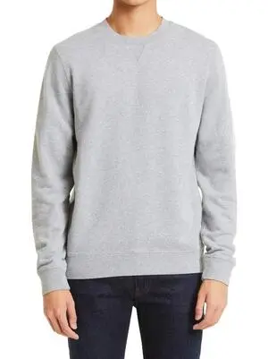 Sunspel Sunspel Cotton French Terry Sweatshirt Grey Melange