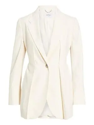 FERRAGAMO Silk-crepe Blazer - Ivory