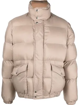 Alexander McQueen Graffiti-print Puffer Jacket - Neutrals