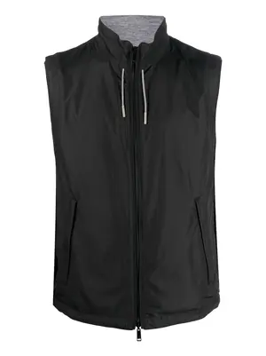 Zegna Reversible Cashmere Gilet - Black