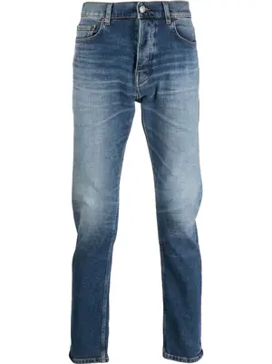 HAIKURE Stonewashed Slim-fit Jeans - Blue