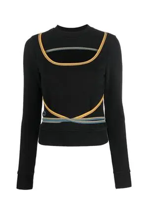 DIESEL® F-crossette Logo-embroidered Sweatshirt - Black