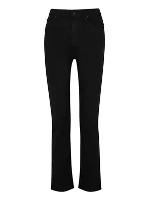 Paige Cindy Straight-leg Jeans - Black