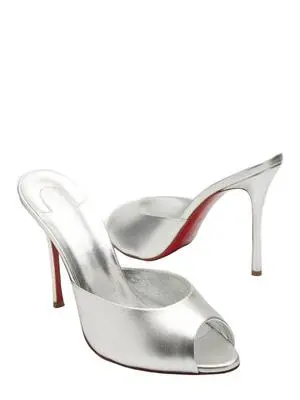 CHRISTIAN LOUBOUTIN 100mm Me Dolly Metallic Slide Sandals
