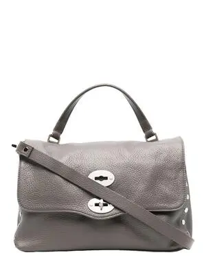 ZANELLATO Grained Leather Tote Grey