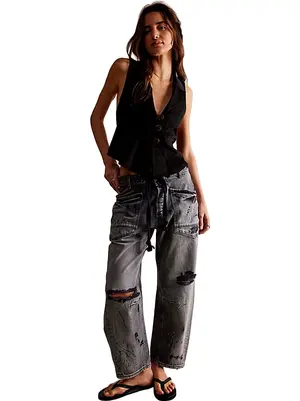 Free People We The Free Moxie Barrel Jeans Dutton