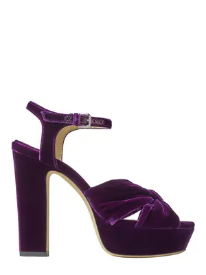 JIMMY CHOO Jimmy Choo Heloise 120 Velvet Platform Sandals Iris